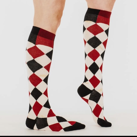 Accessories | Haunted Harlequin Knee High Socks | Poshmark